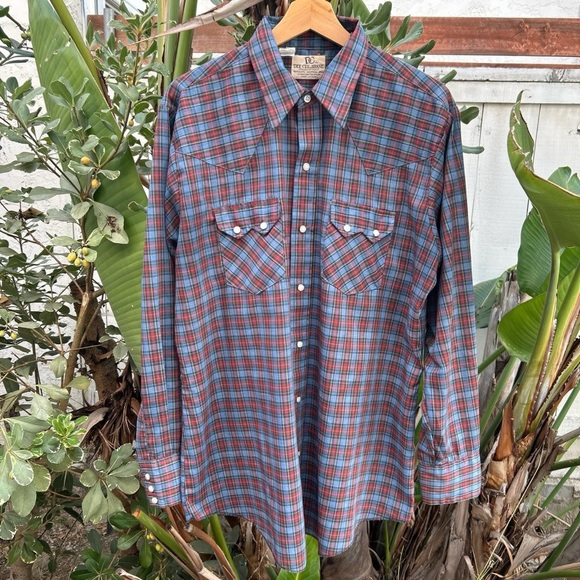 Dee Cee | Shirts | Vintage 97s Dee Cee Brand Plaid Western Shirt Usa ...